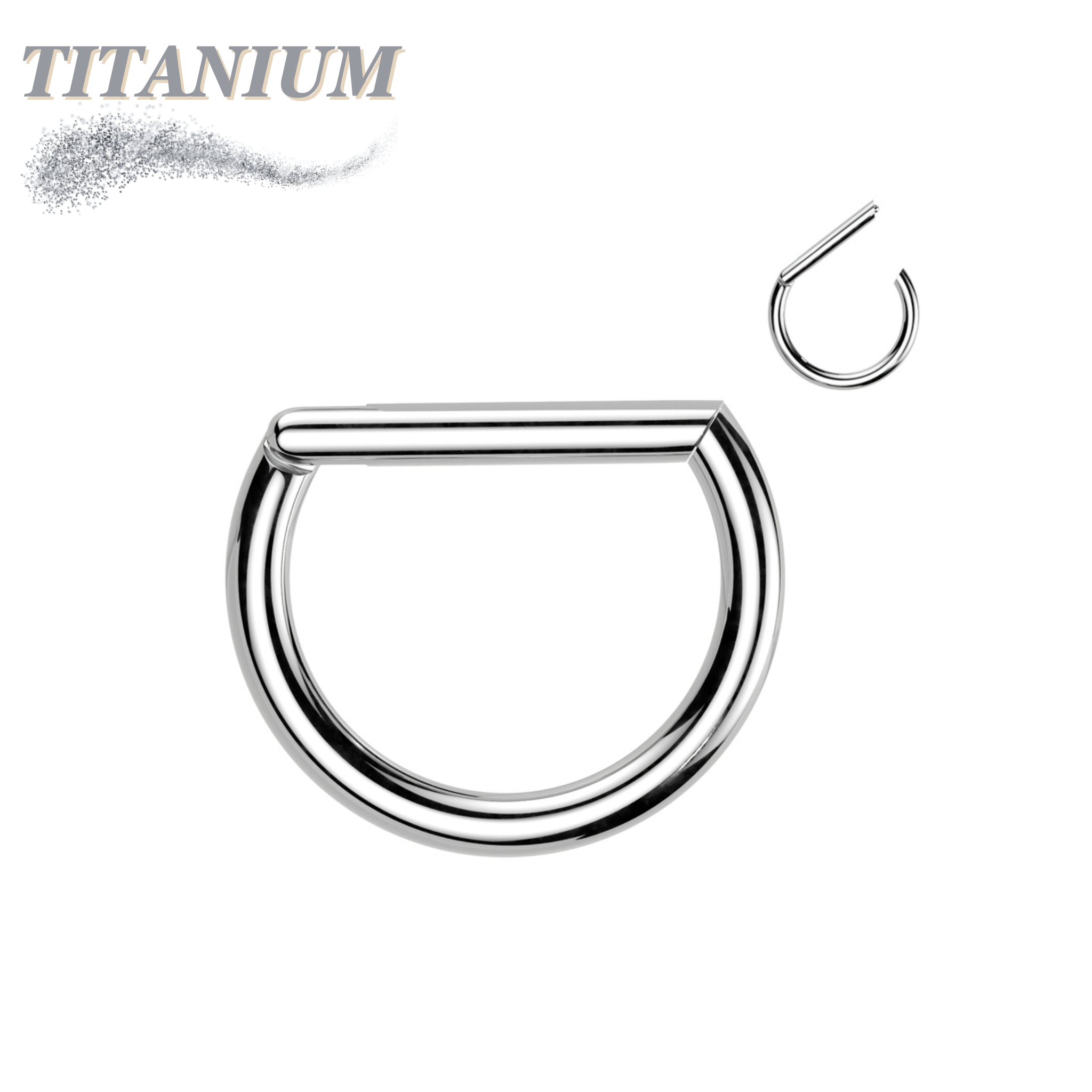 Titanium Hinged D-Rings – Pierced Affliction