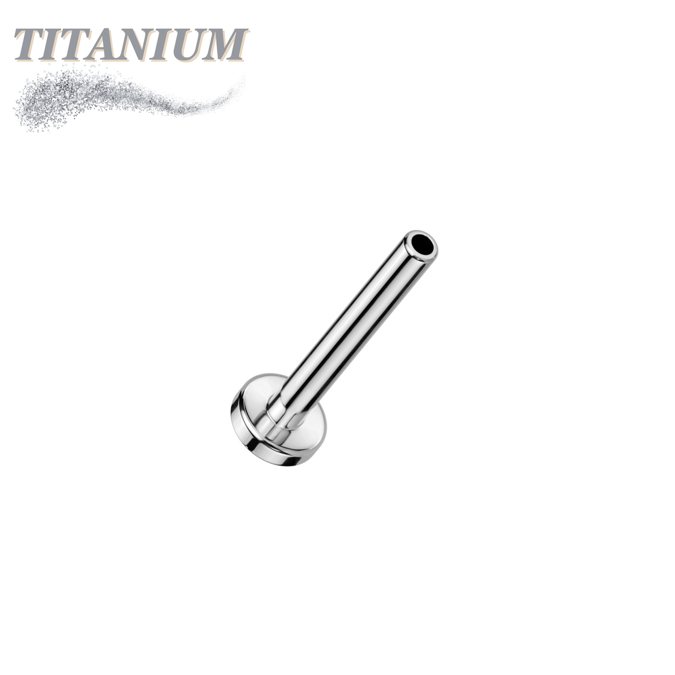 Threadless Titanium Flat Back Labret Post Only - 2.5mm Base – Pierced Affliction