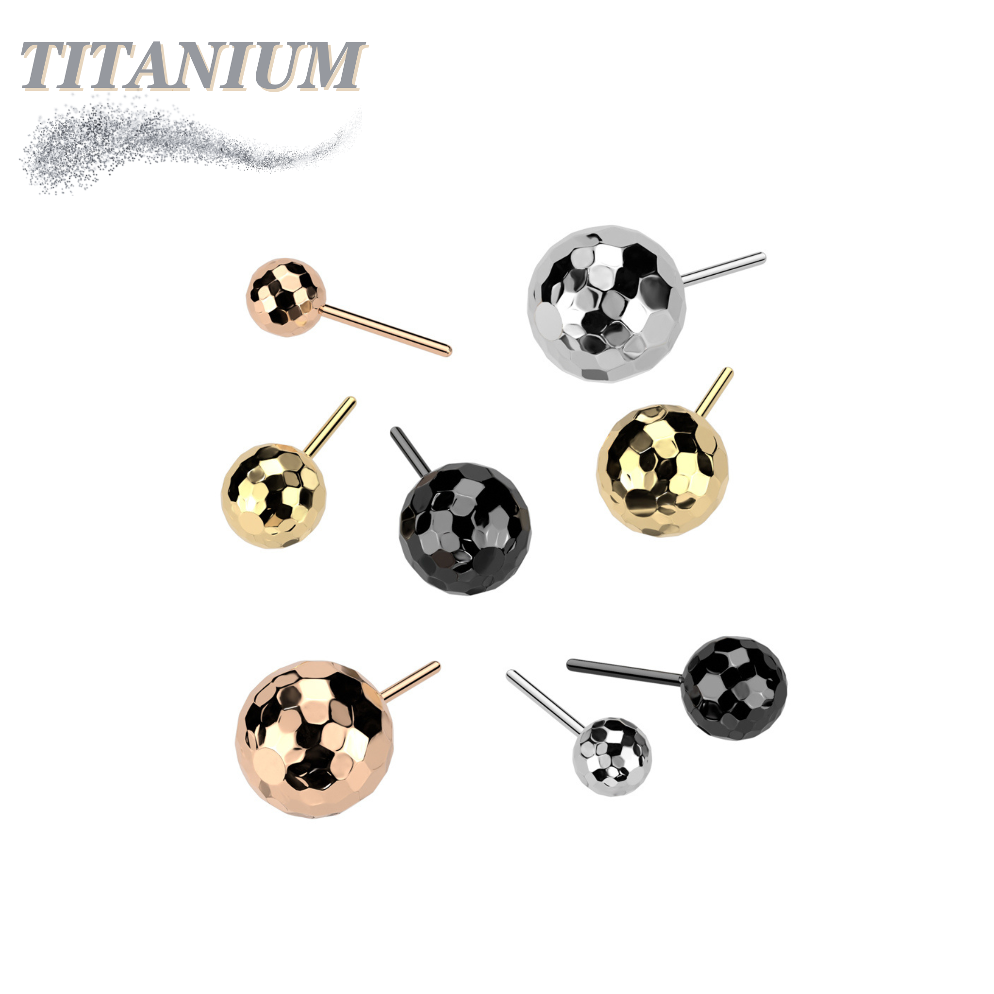 Threadless Titanium Disco Ball Top Only – Pierced Affliction
